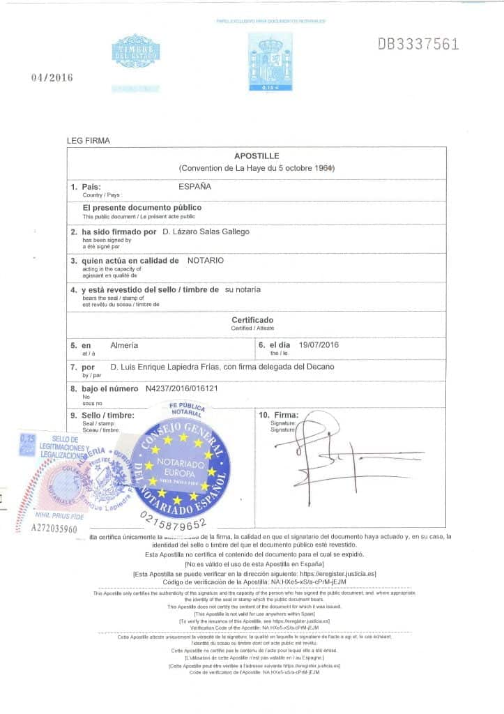 Titres de master et apostille de la Haie - Kalu